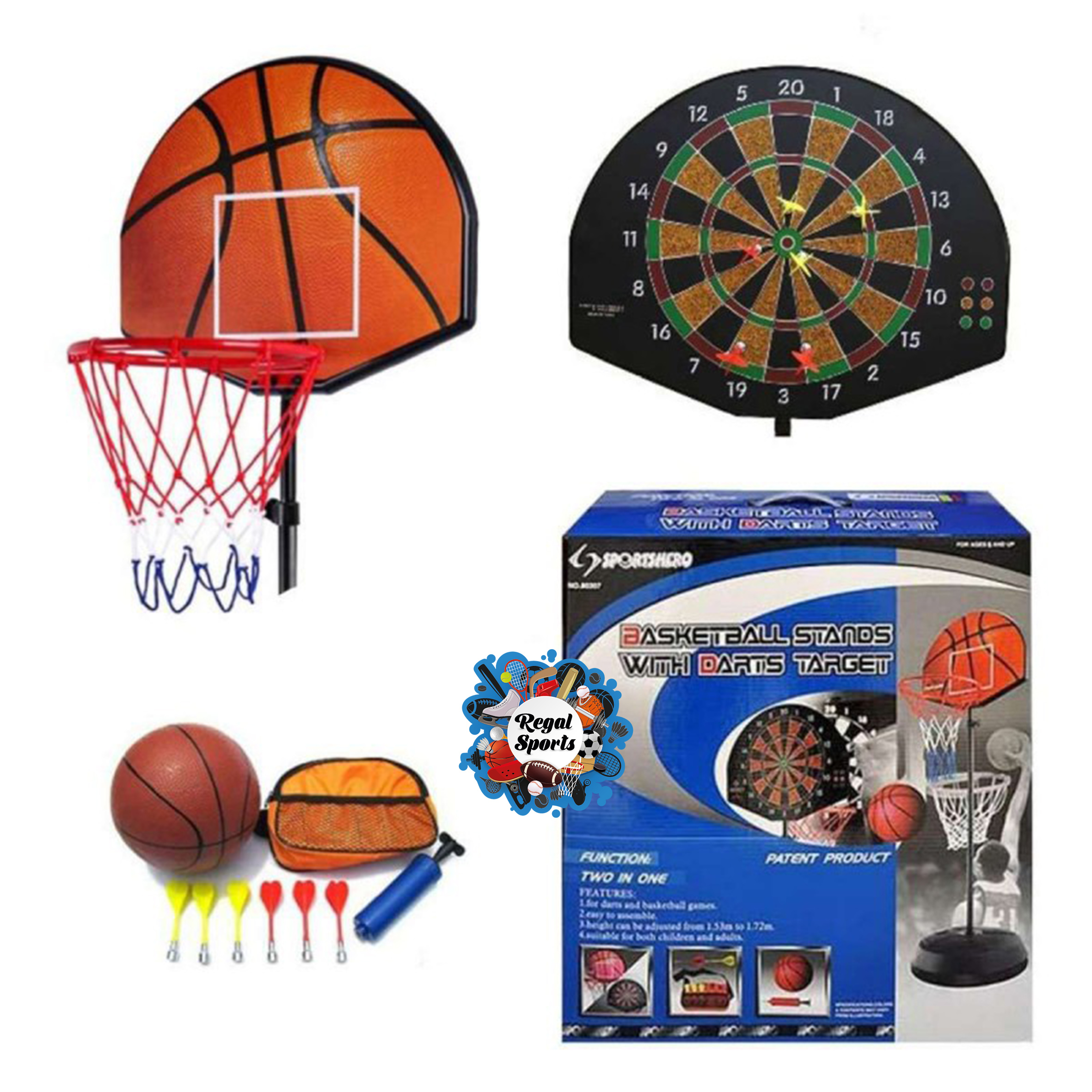 Basketball Stands with Darts Target – Regalsportscom